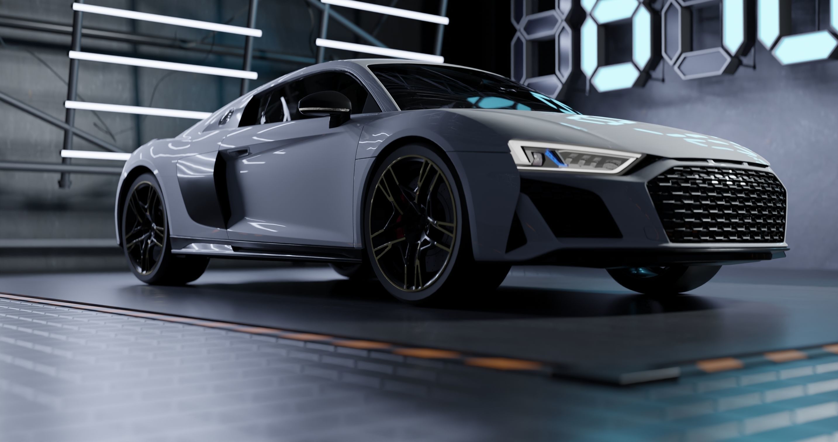 Audi R8 Realistic Unreal Engine 5 Game Ready 3D model rigged | CGTrader