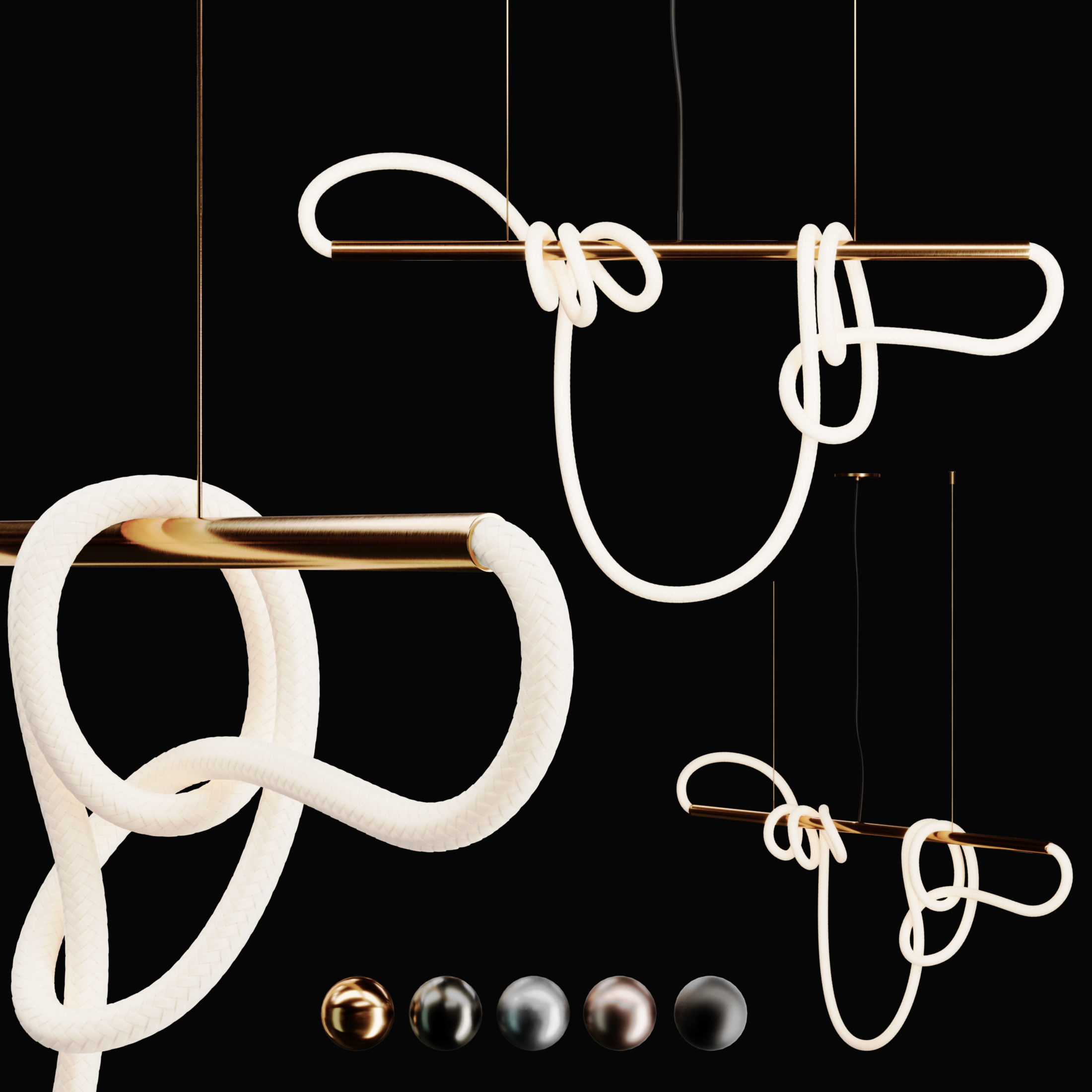 Luke Lamp Pendant light-4ft Tracer Bar 1-11 3D model | CGTrader