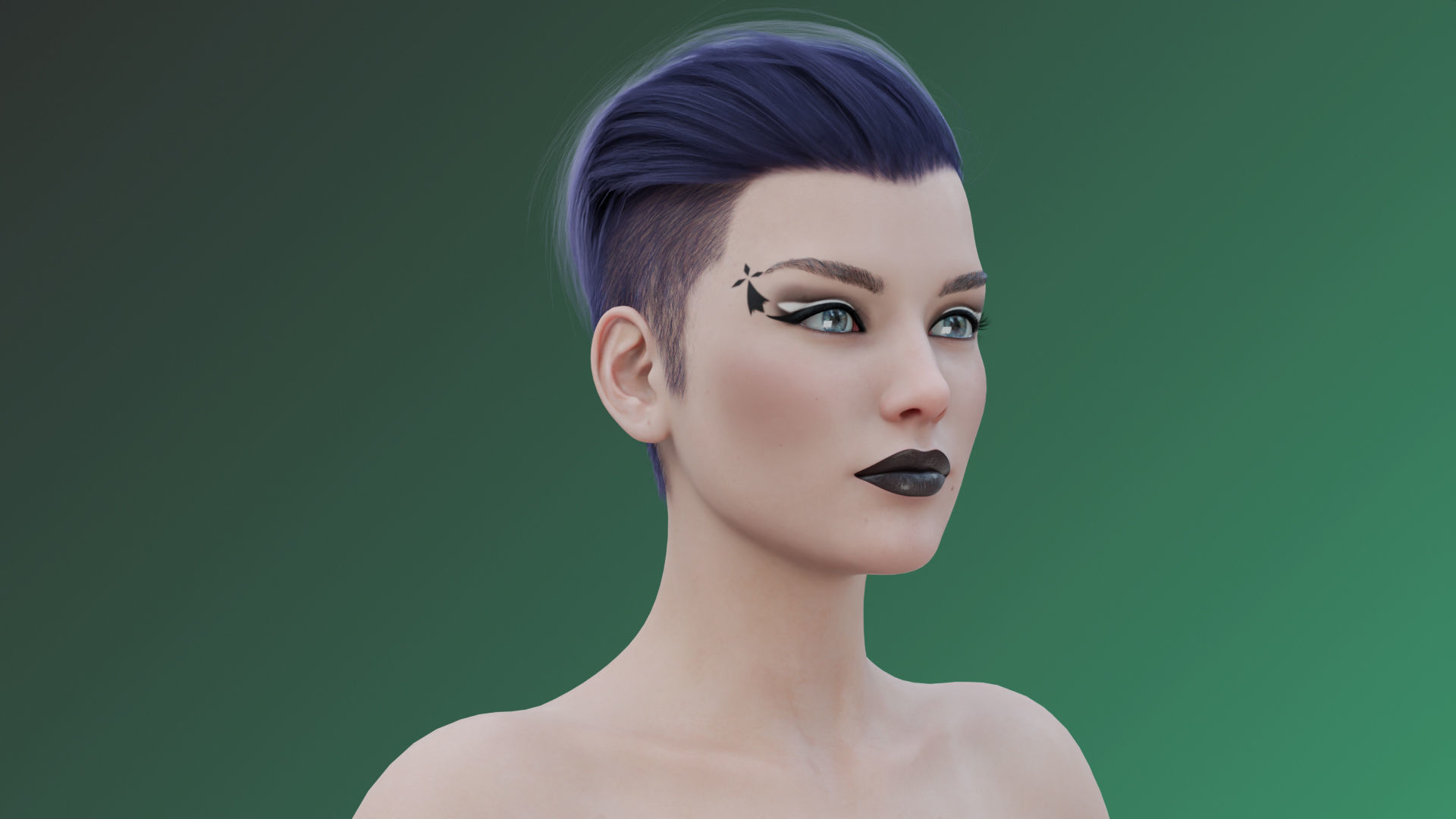 3D model Girl with Zombie Bounty Hunter Ranger Western Outfit - Rigged ...