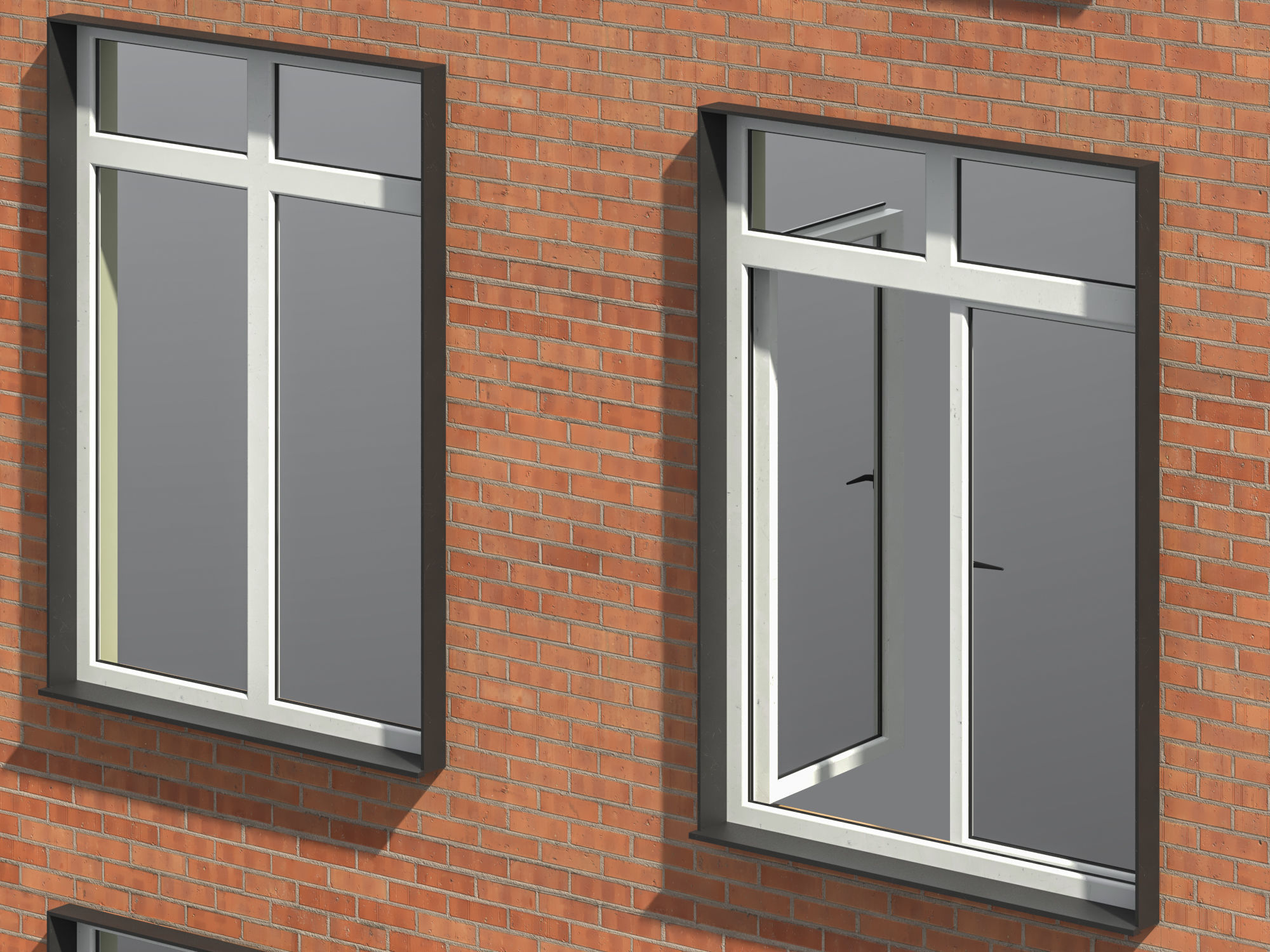 UPVC windows with frame collection 3D model | CGTrader