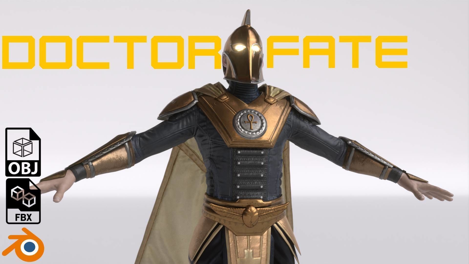 Doctor Fate 3D asset - Rigged - Injustice 3D model rigged | CGTrader