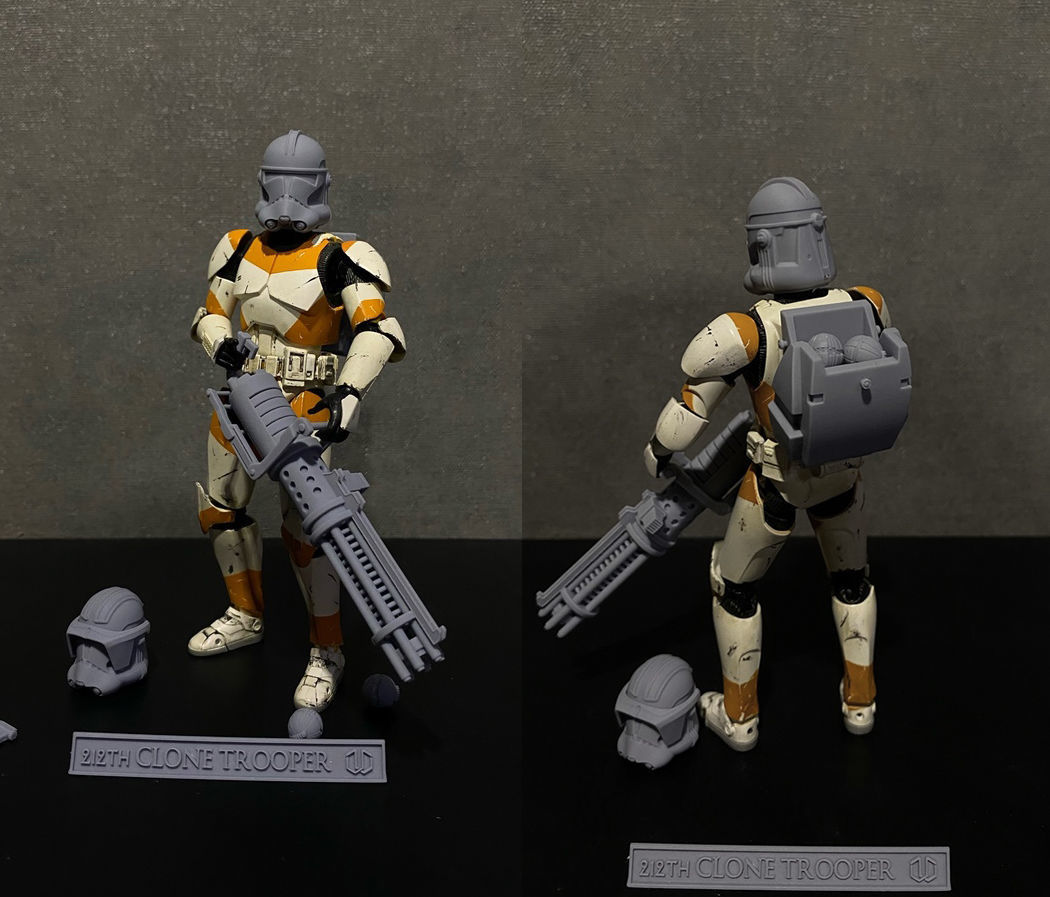 Star Wars Clone Trooper Phase 2 Heavy Gunner Figure Kit 3D model 3D ...