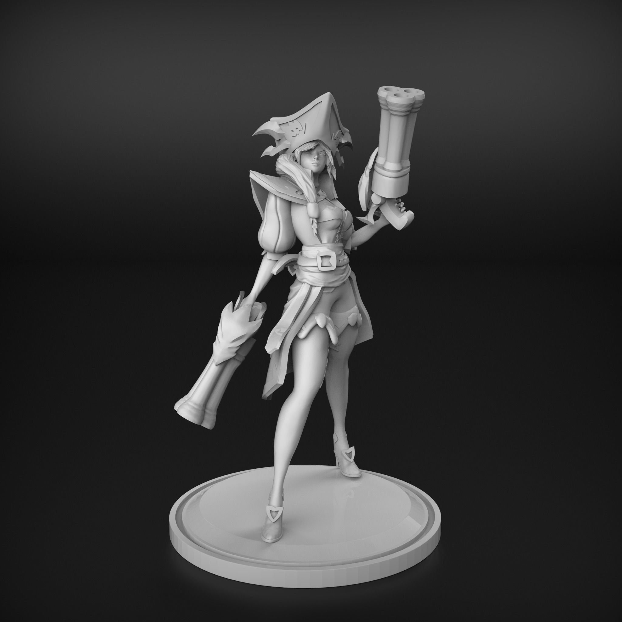 Captain Miss fortune league of legends 3D model 3D printable | CGTrader
