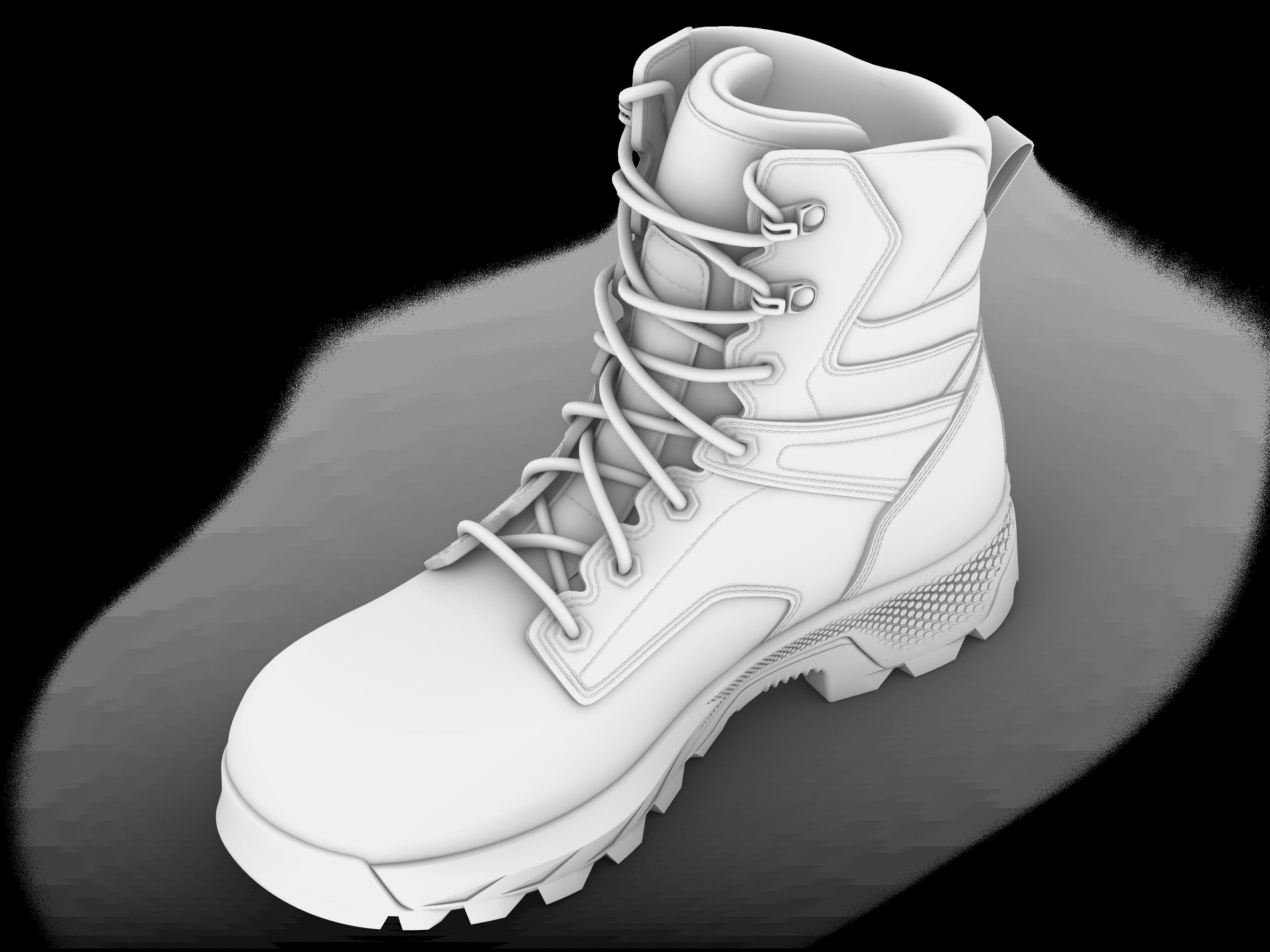 High Boots 3D Shoe 3D model | CGTrader