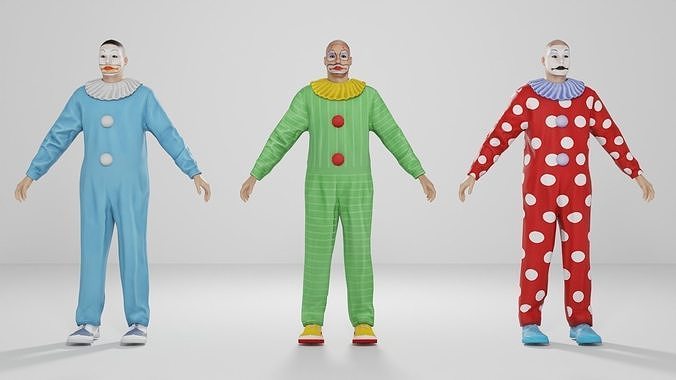 3D model Clown Pack VR / AR / low-poly | CGTrader