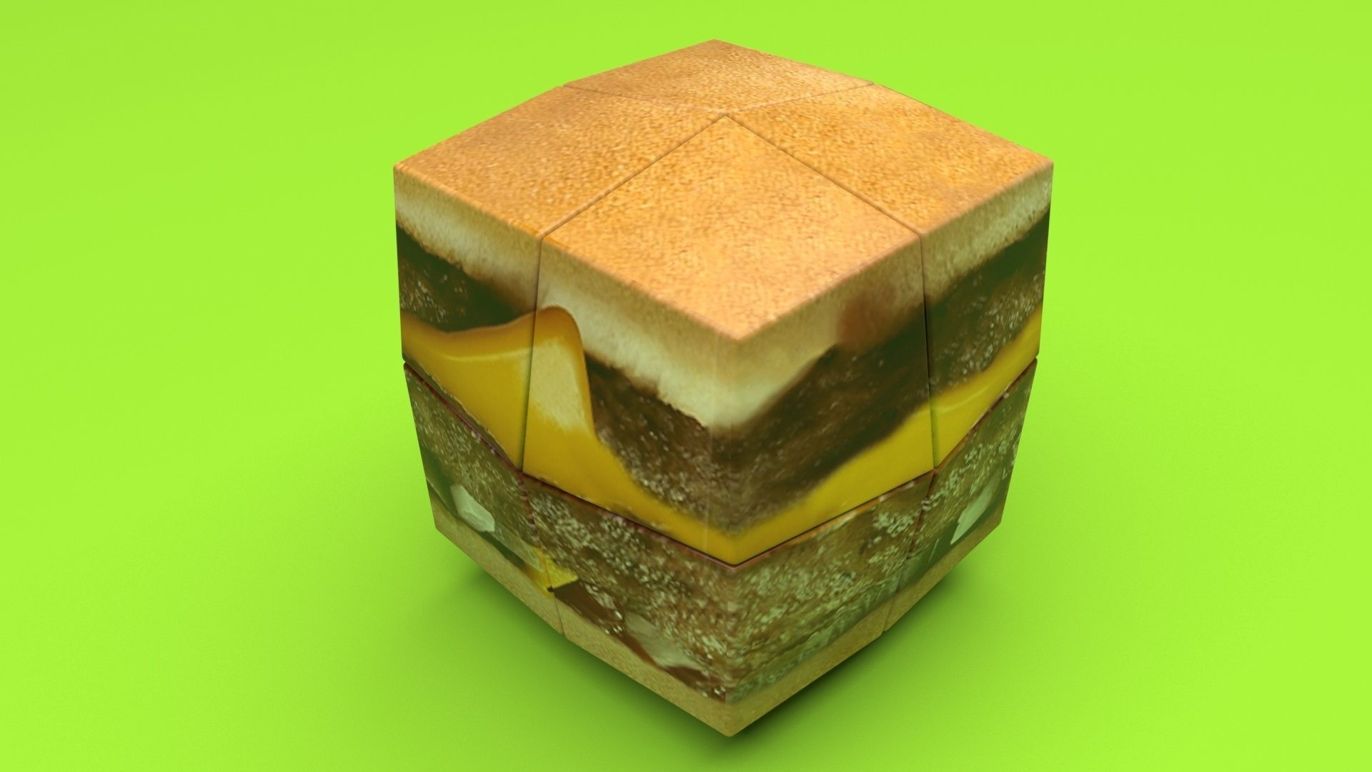 Fast Food Rubiks Cubes Set 3D model | CGTrader