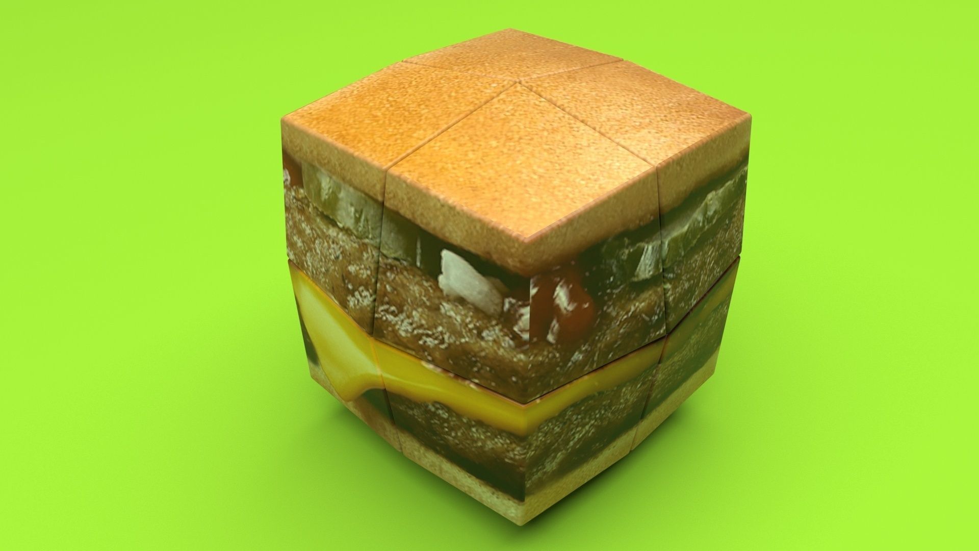 Fast Food Rubiks Cubes Set 3D model | CGTrader