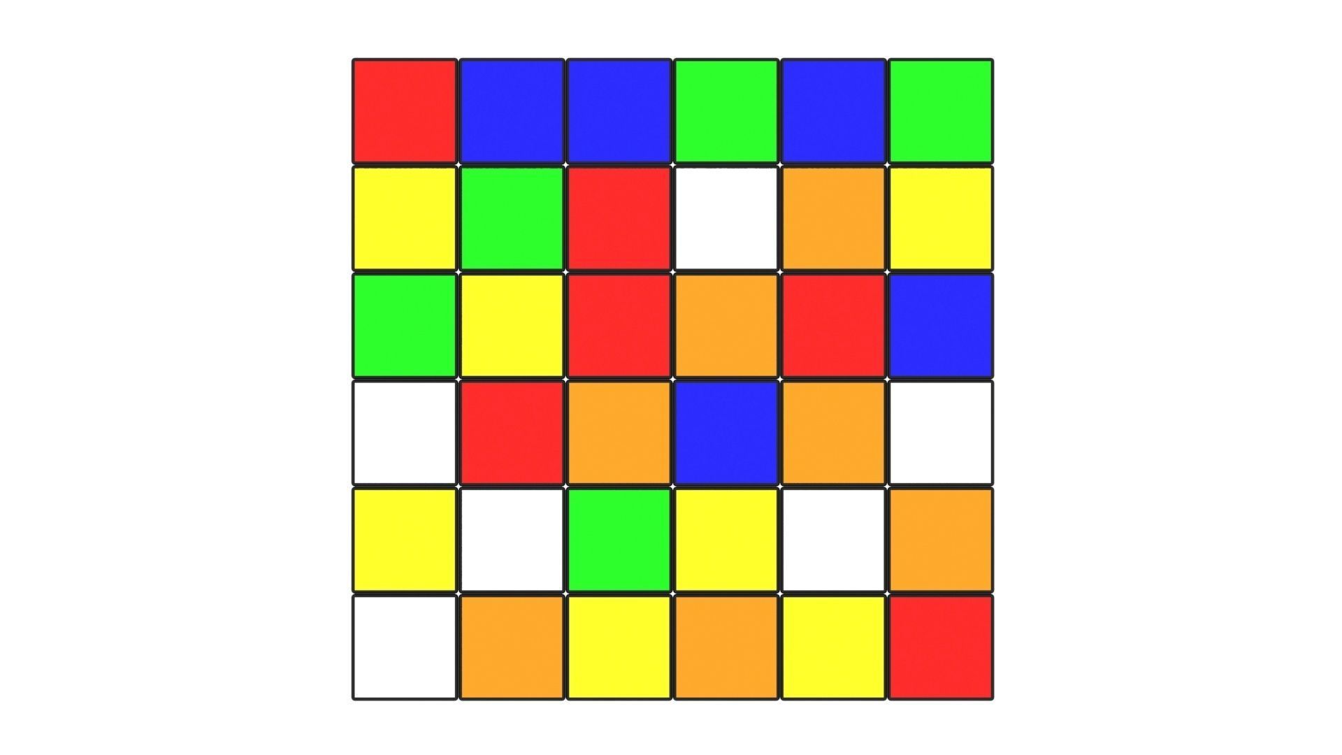 Rubiks Cube 6x6x6 3D model | CGTrader