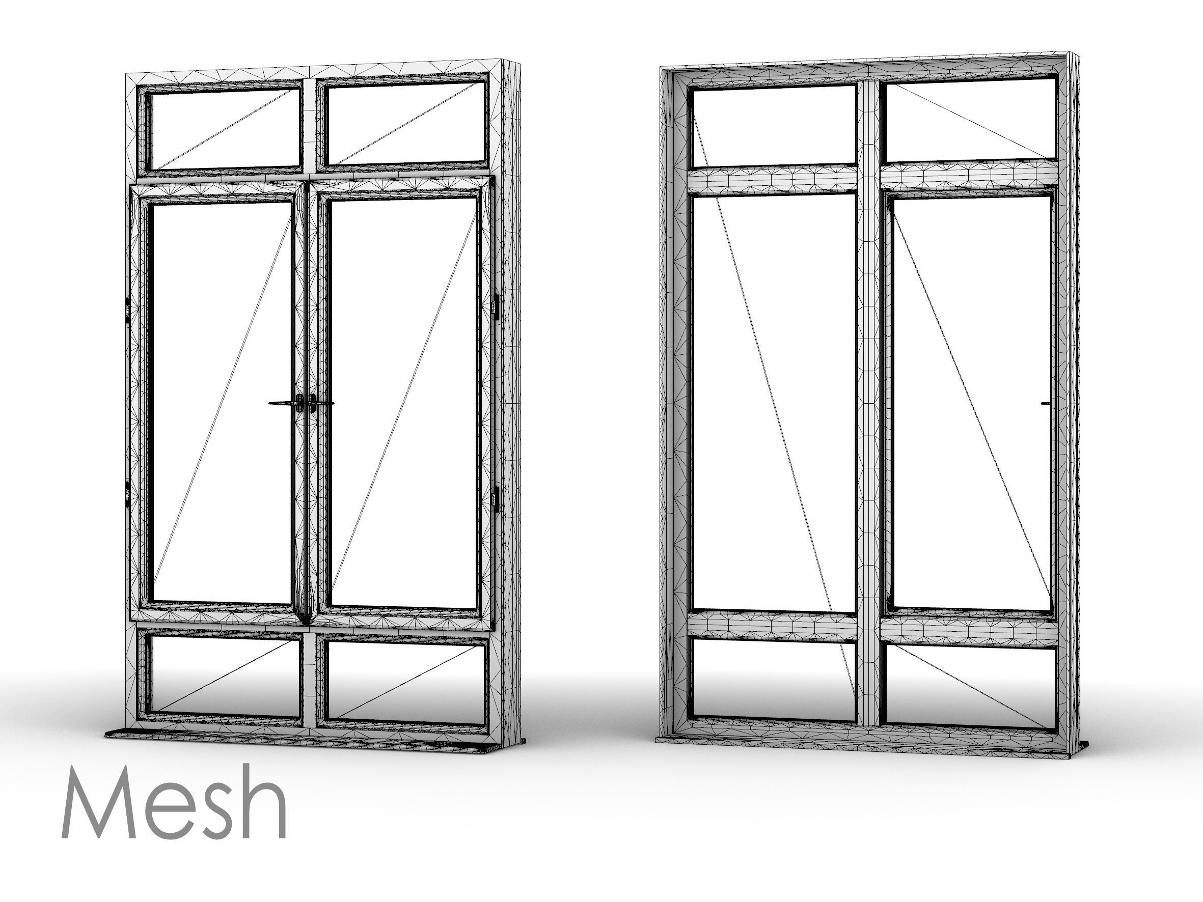 UPVC window with frame free 3D model | CGTrader