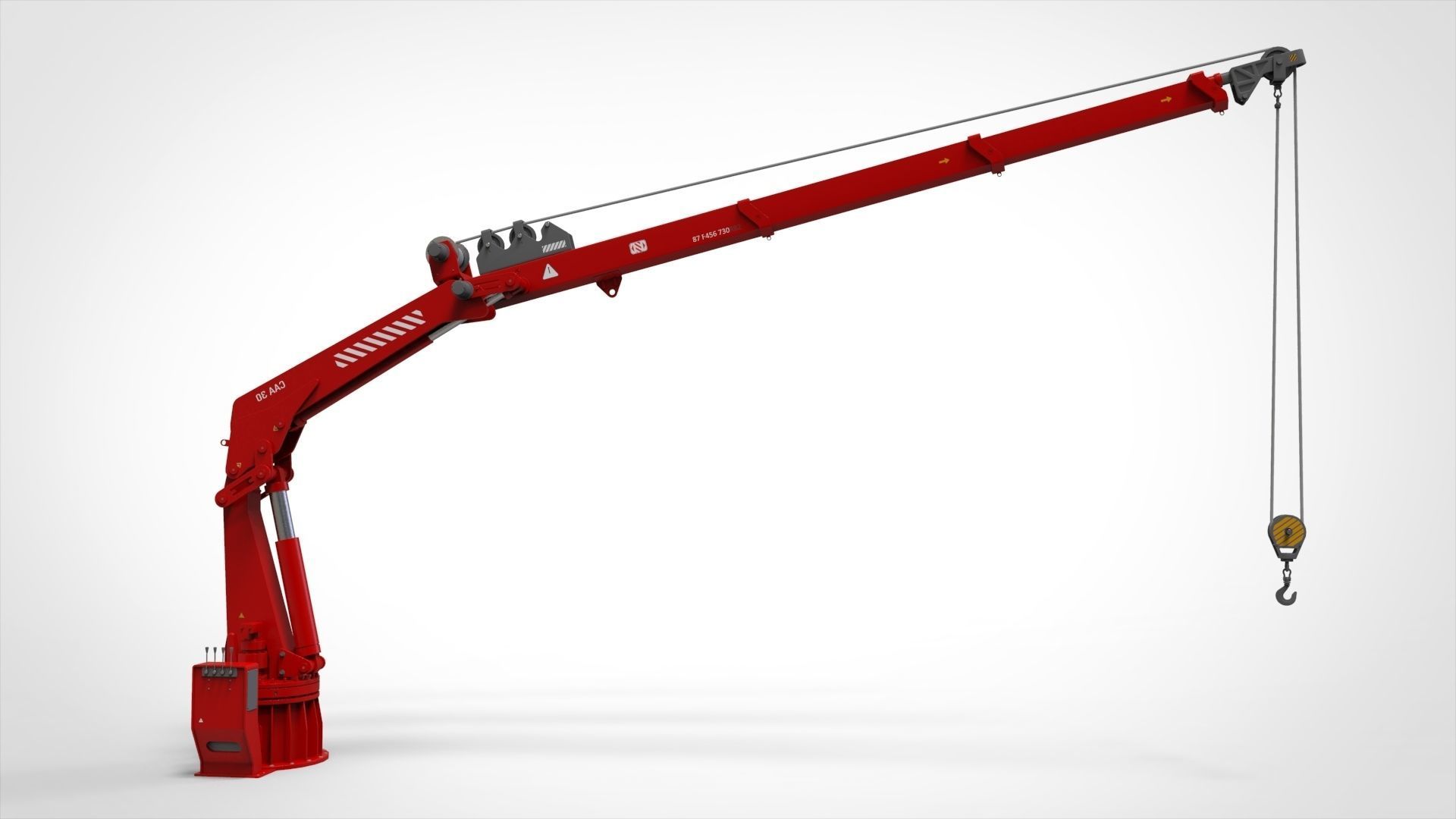 4-ton manipulator crane with articulated boom 3D model | CGTrader