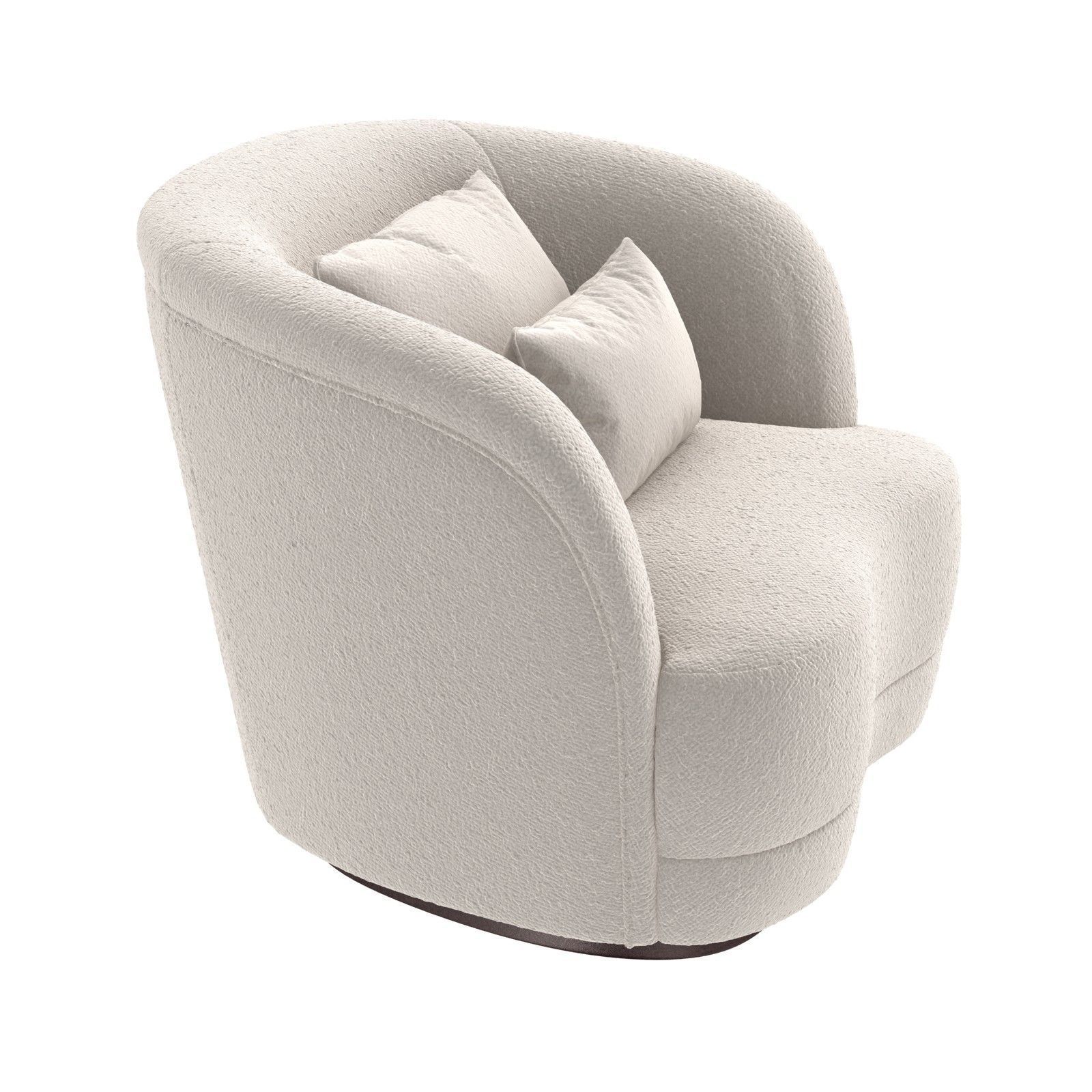 Hamilton Conte Barbara armchair beige textile 3D model | CGTrader