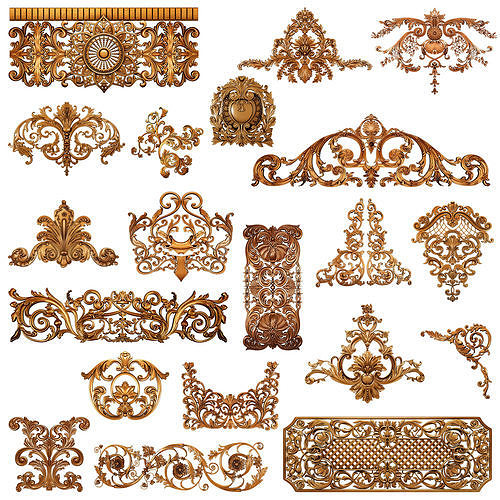 Collection of classical ornaments 01 3D model | CGTrader