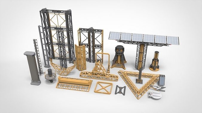 sci-fi Architecture kitbash 43 3D model | CGTrader