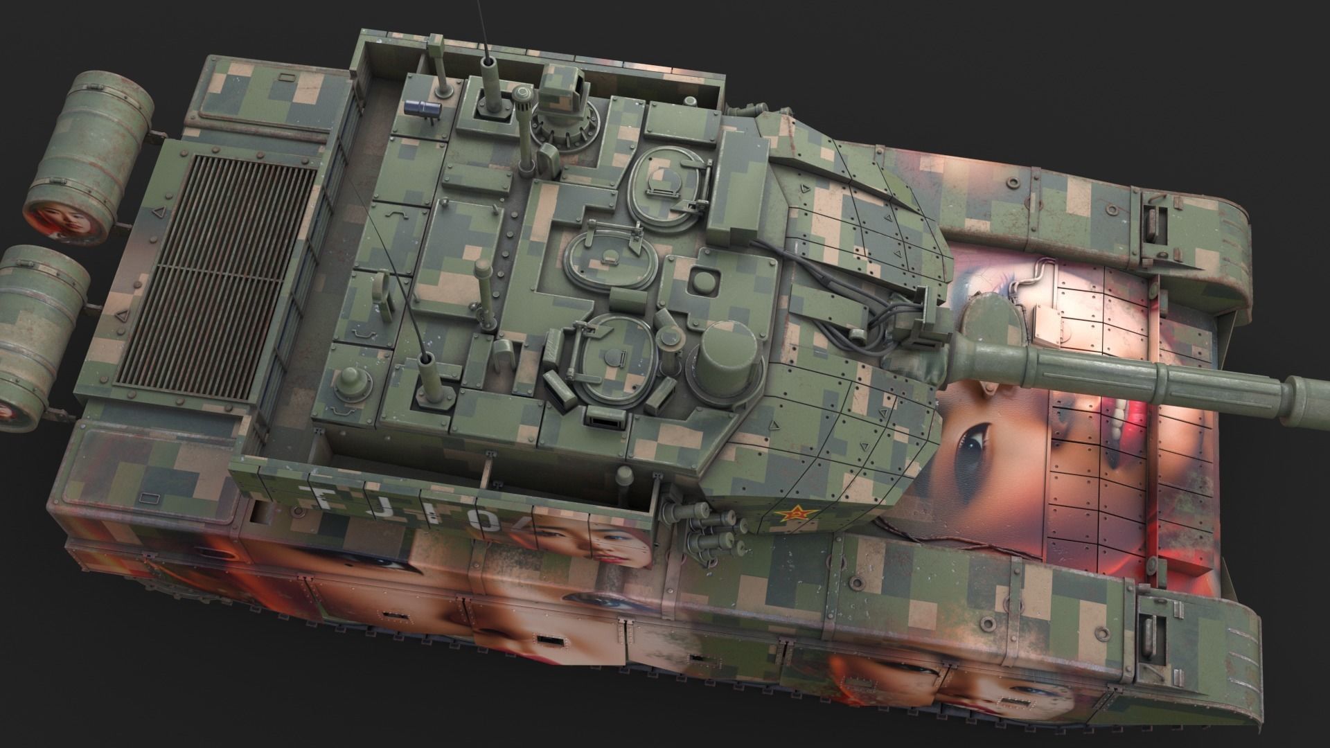 Tank China Type ZTZ 99A MTB Liu Yang 3D model | CGTrader