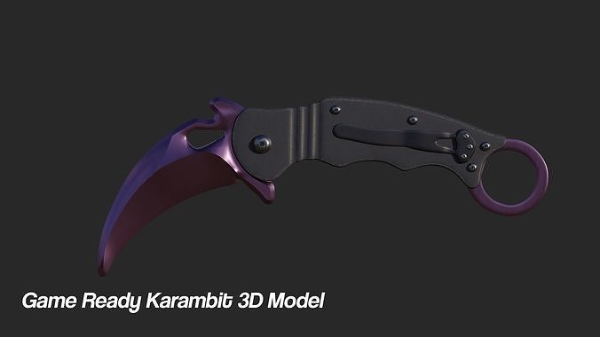 3D model Low Poly Game-Ready Realistic Karambit VR / AR / low-poly ...