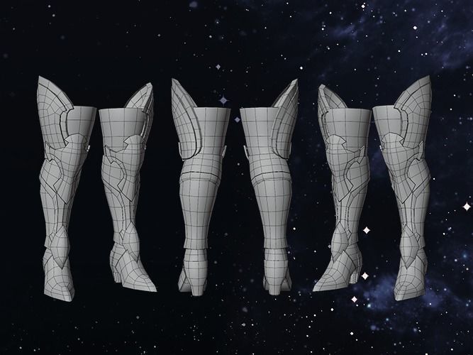 3D model Leg Armor Demon Threa female game and film VR / AR / low-poly ...