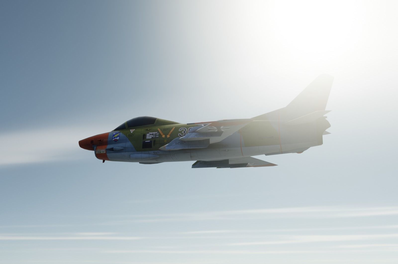 3D model Italian aircraft Fiat G-91 painted game model Low-poly 3D ...