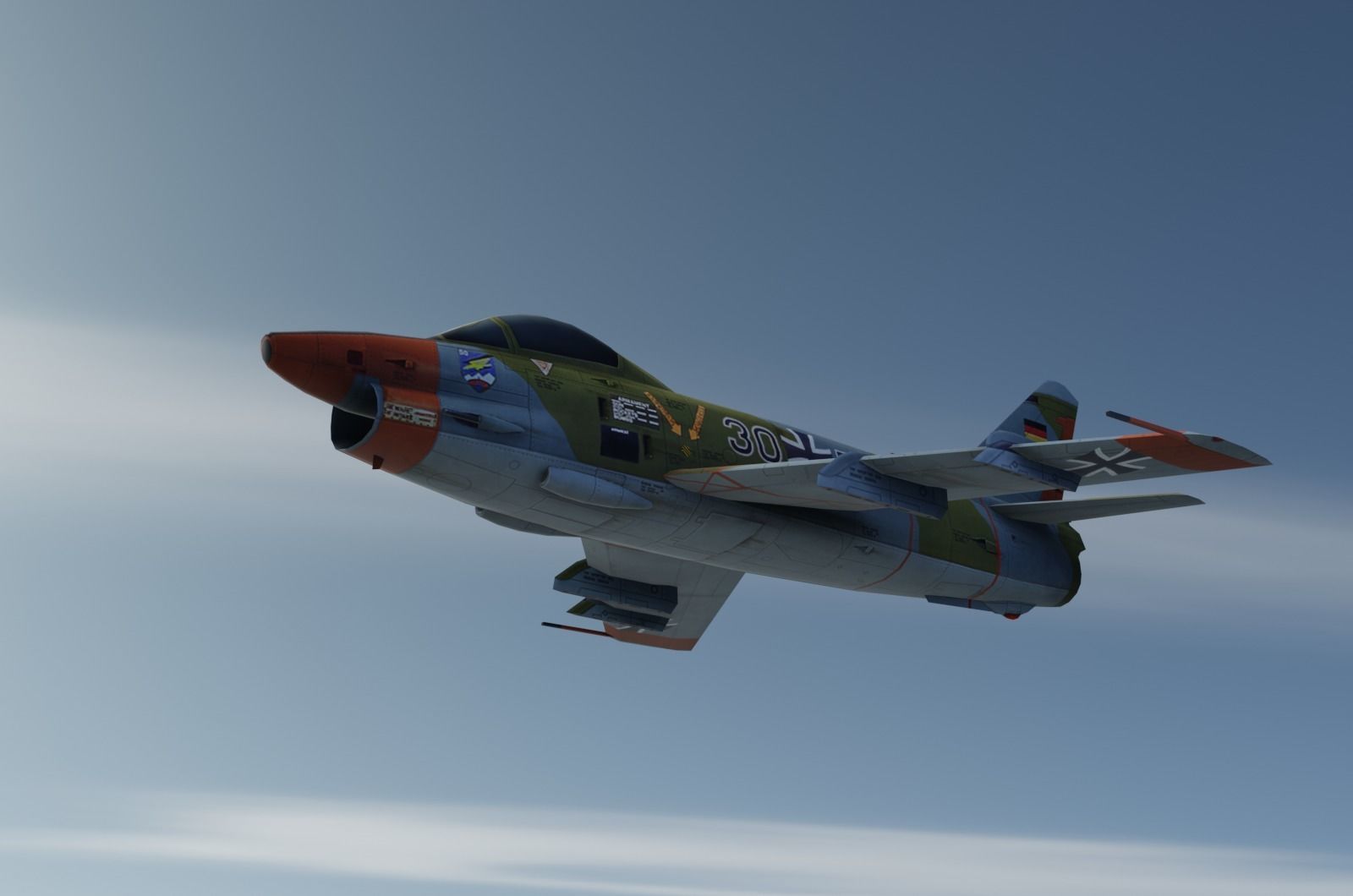 3D model Italian aircraft Fiat G-91 painted game model Low-poly 3D ...