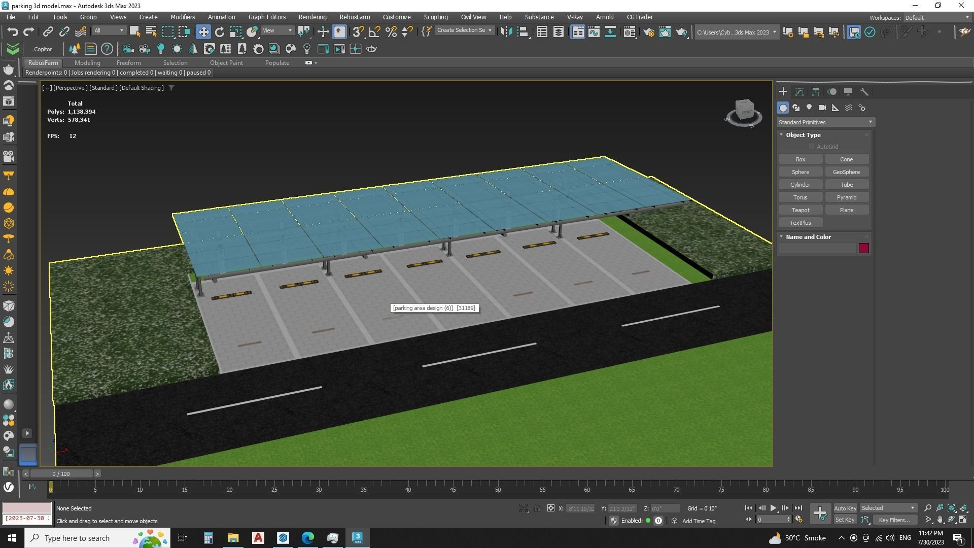 Urban Parking Lot - Realistic 3D Model 2 3D model | CGTrader