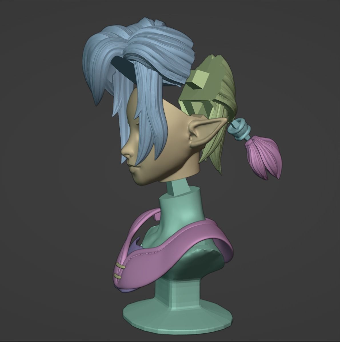 LINK BUST FROM ZELDA BOTW 3D model 3D printable | CGTrader