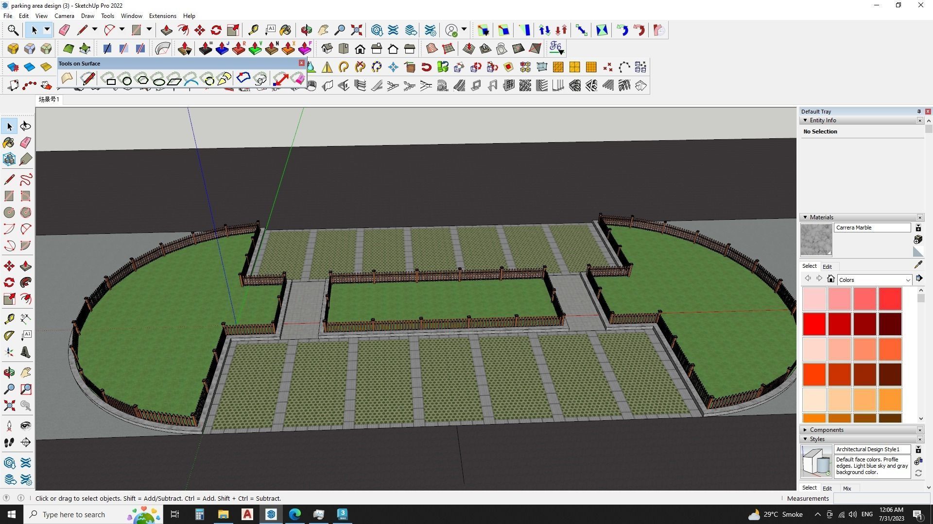 Modern Parking Lot - sketchup modelS 3D model | CGTrader