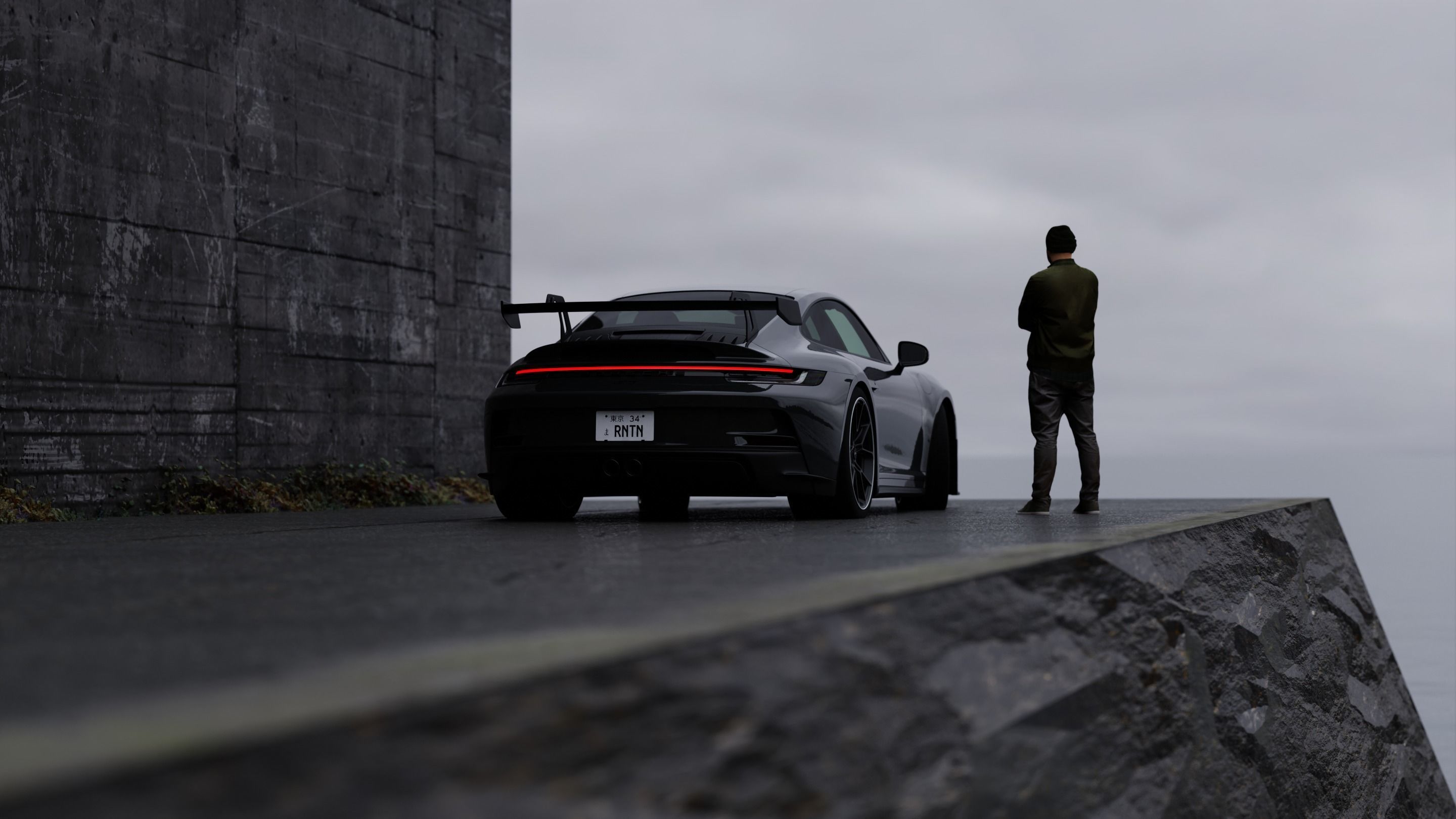 Car Seaside Scene 3D Blender File Textured FBX File 3D model | CGTrader
