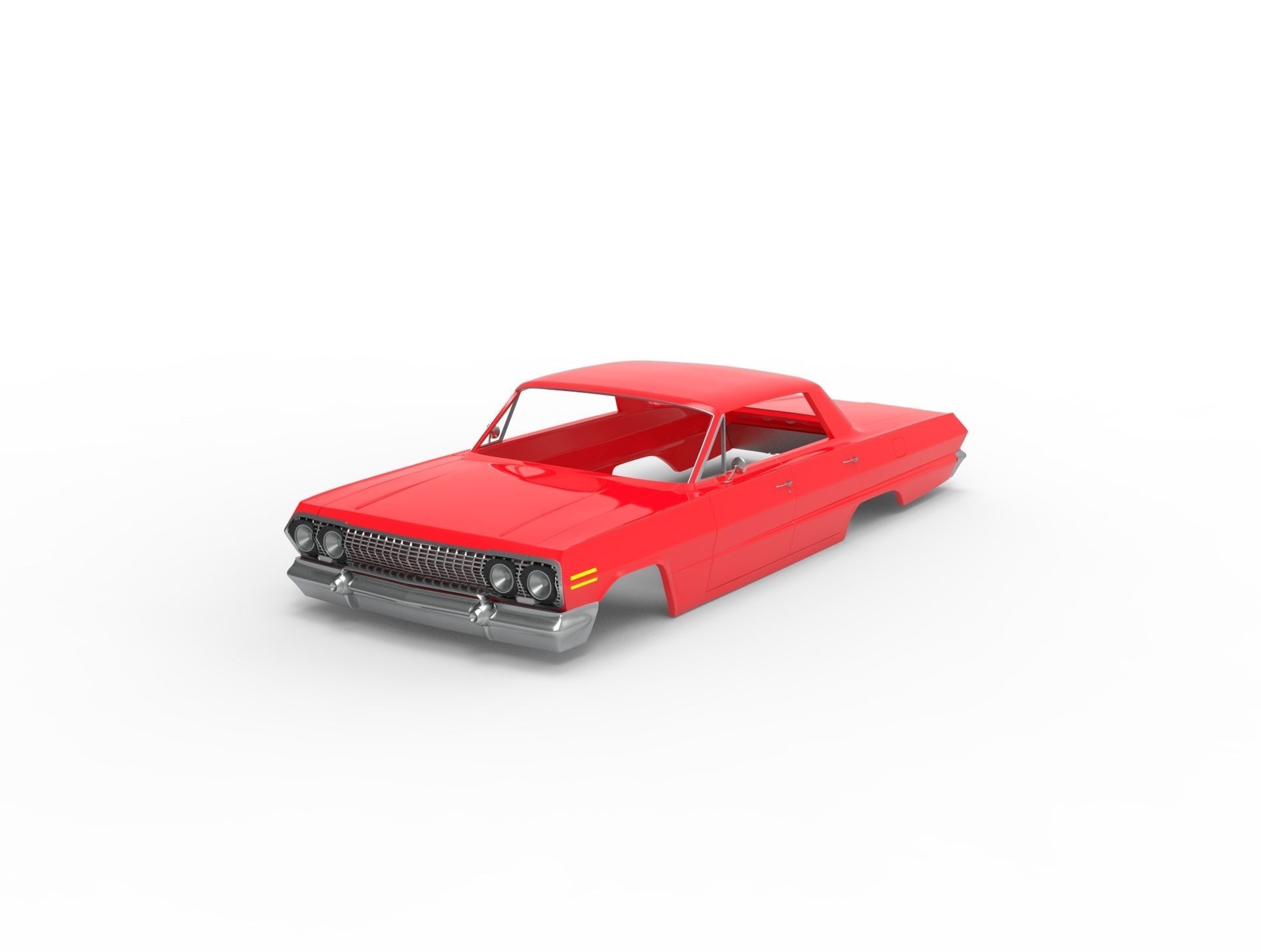 Chevrolet Impala 1963 4 door Hardtop Sport Sedan 3D model 3D printable ...