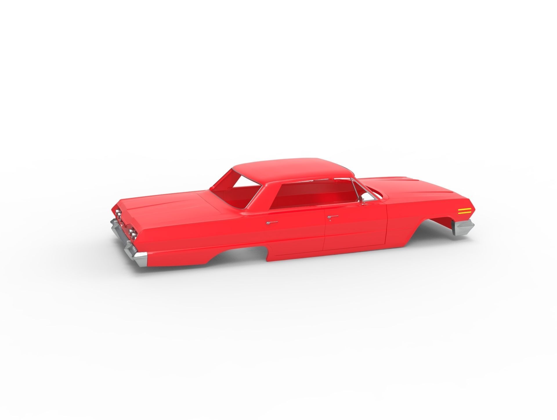 Chevrolet Impala 1963 4 door Hardtop Sport Sedan 3D model 3D printable ...