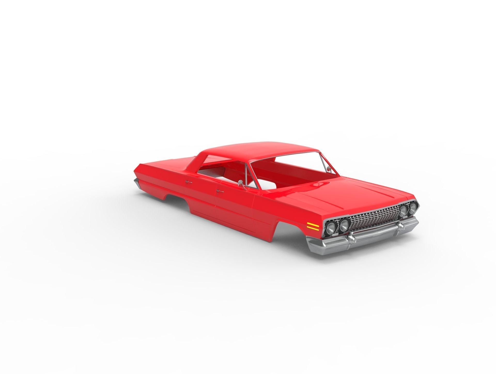Chevrolet Impala 1963 4 door Hardtop Sport Sedan 3D model 3D printable ...