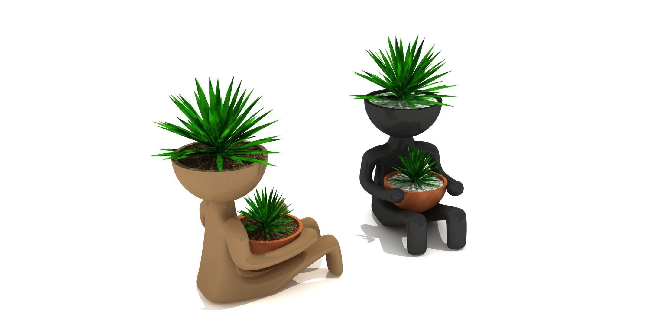 3d Print Man Flower Pot 3D model 3D printable | CGTrader