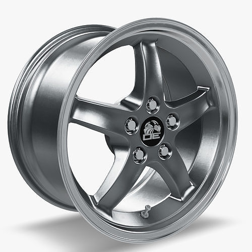Cobra R 1995 Style Wheel 17X9 Silver Dished With Machined Lip 3D model ...
