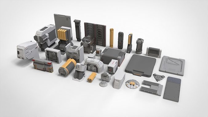 sci-fi Architecture kitbash 44 3D model | CGTrader