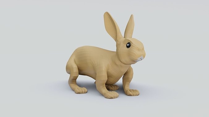 3D model Lowpoly Rabbit VR / AR / low-poly | CGTrader