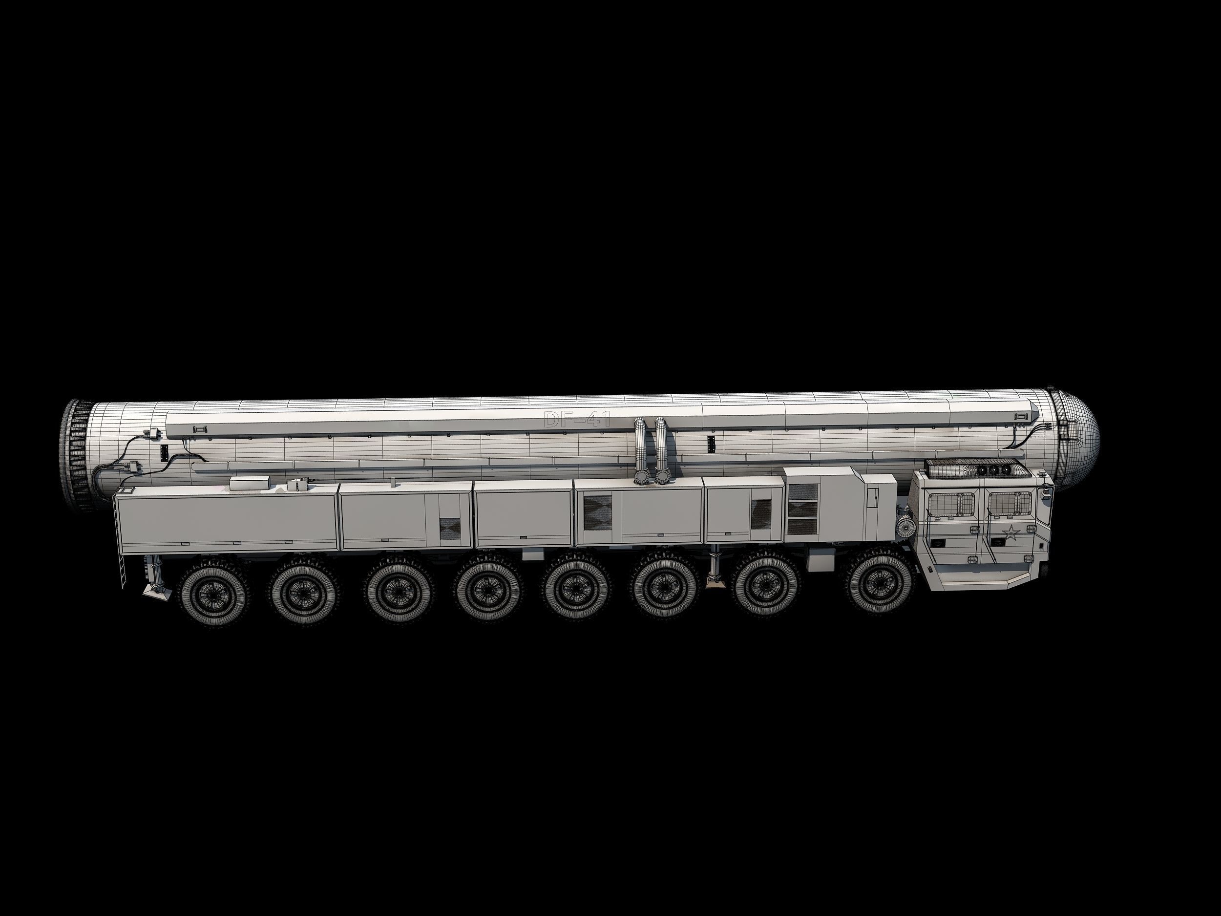 china DH41 ballistic missile CSS-X-10 ballistic missile 3D model | CGTrader