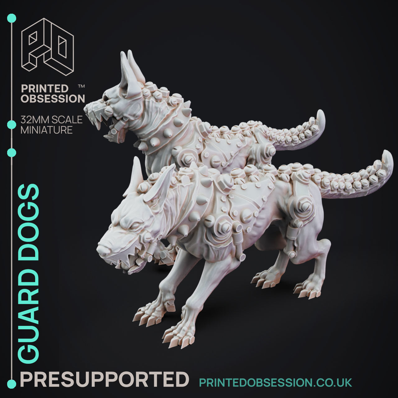 Guard Dogs - 3D Printable TTRPG - PRESUPPORTED - 32mm Scale 3D model 3D ...
