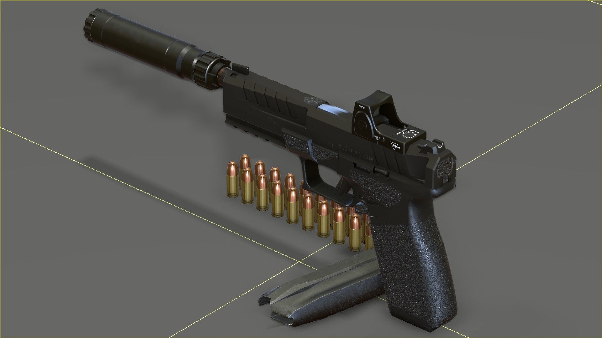 3D model Springfield Armory - Echelon threaded VR / AR / low-poly ...