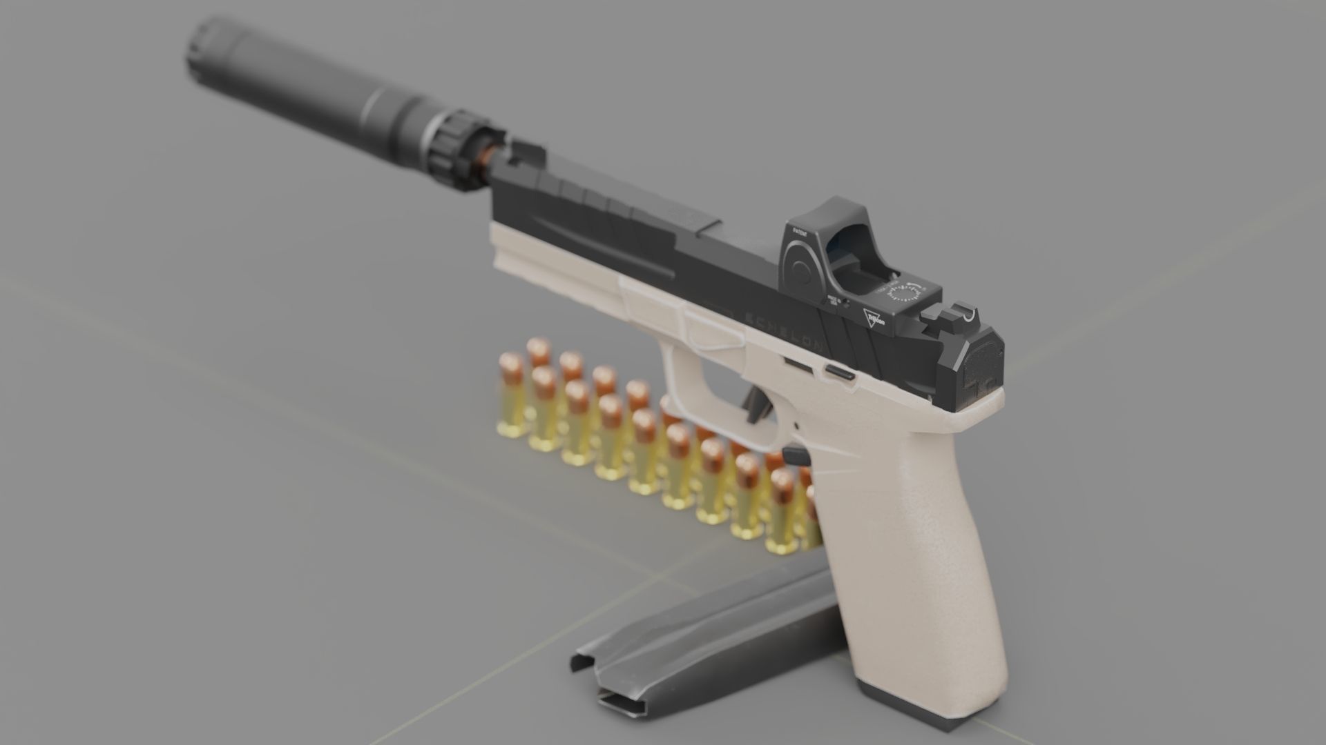 3D model Springfield Armory - Echelon threaded VR / AR / low-poly ...