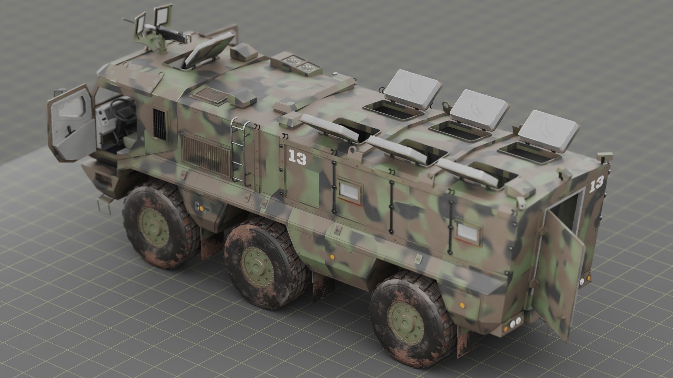 3D model Kamaz - Typhoon VR / AR / low-poly | CGTrader