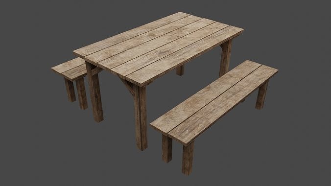 Wooden Table free VR / AR / low-poly 3D model | CGTrader