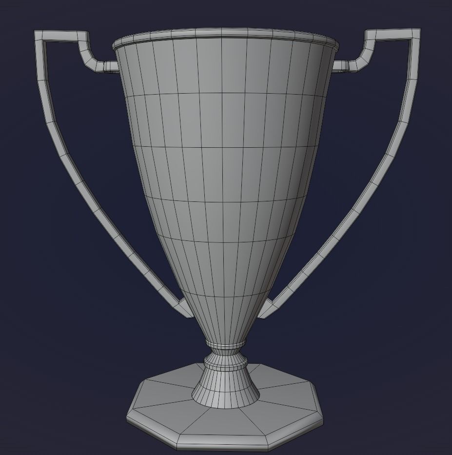 3D model game-ready silver reward cup VR / AR / low-poly | CGTrader