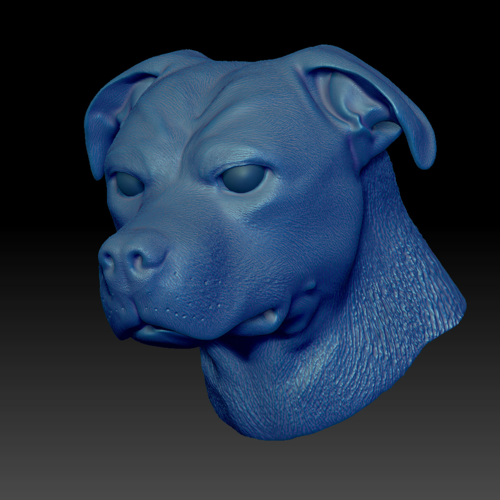 American Staffordshire Terrier Dog as STL 3D Modell 3D model 3D printable | CGTrader