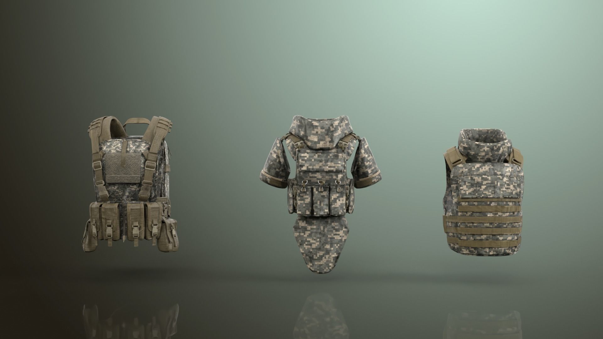 Military Body Armor Pack 3D model | CGTrader