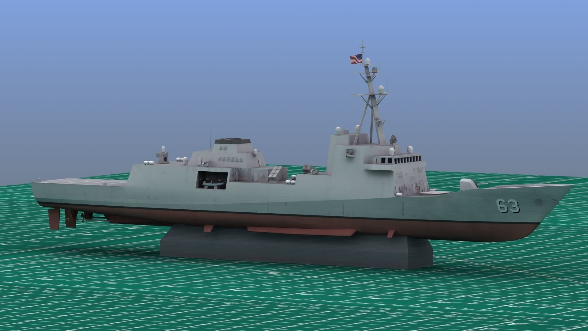 FFG62 Frigate Print Model 3D model 3D printable | CGTrader