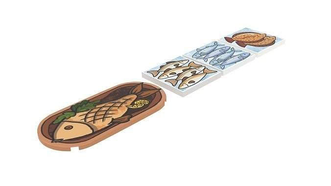 Fish Lego Tiles Set 3D model | CGTrader