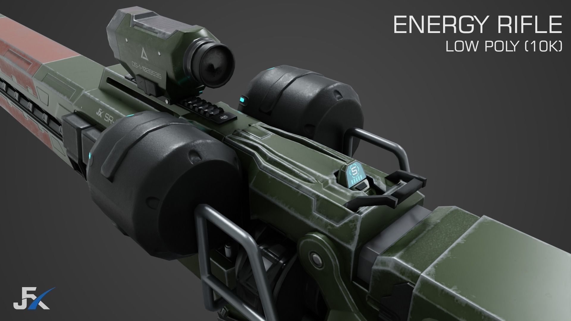 3D model PBR-Energy rifle VR / AR / low-poly | CGTrader