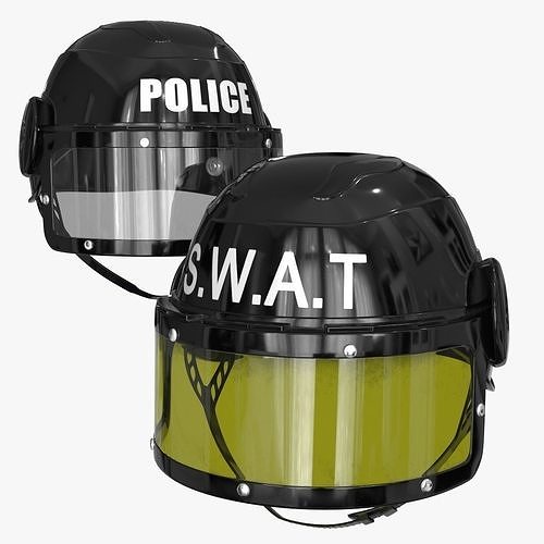 3D Model Collection Polise Swat Helmet VR / AR / low-poly | CGTrader