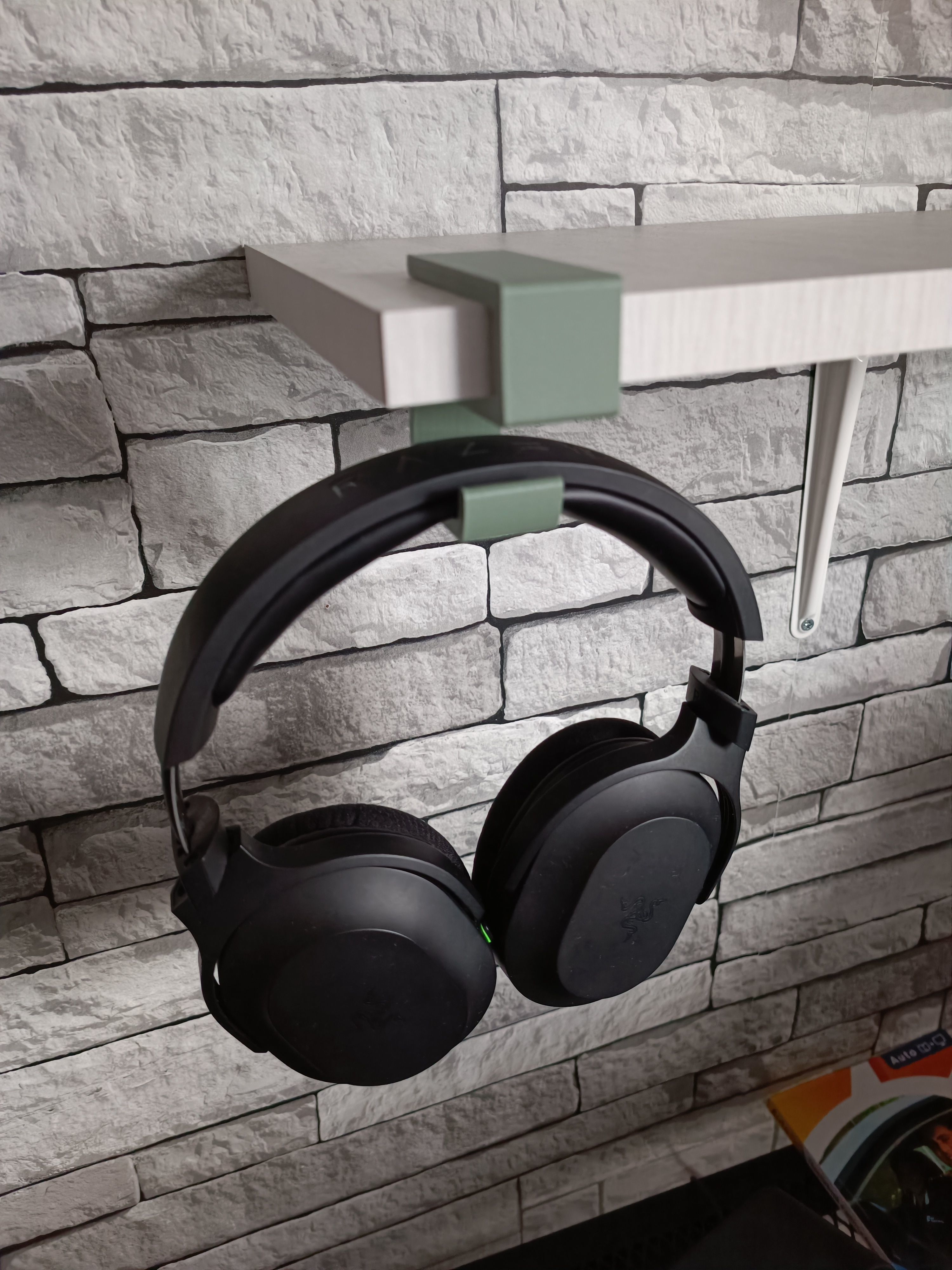 Shelf-Mounted Headset Holder 3D model 3D printable | CGTrader