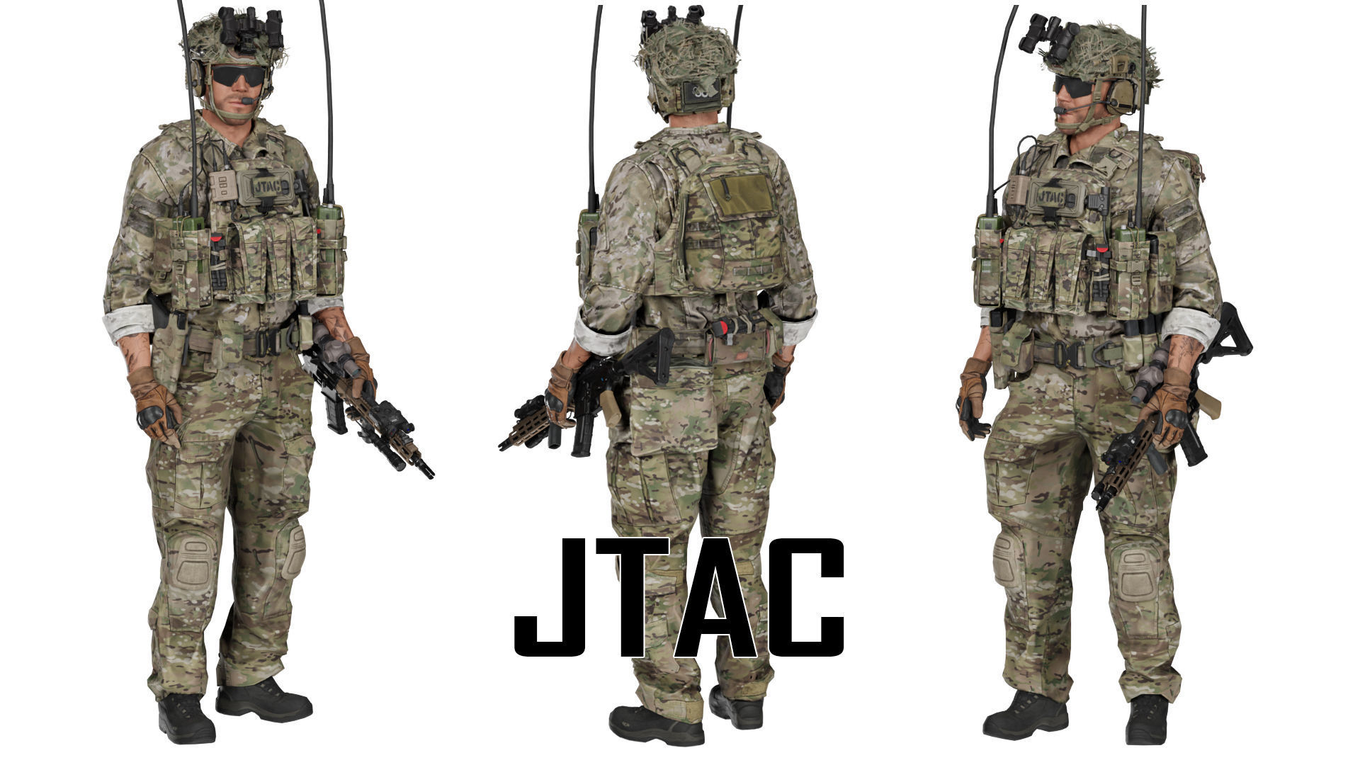 3D model GAME READY RIGGED WESTERN SPECIAL OPERATIONS CHARACTER V2 VR ...