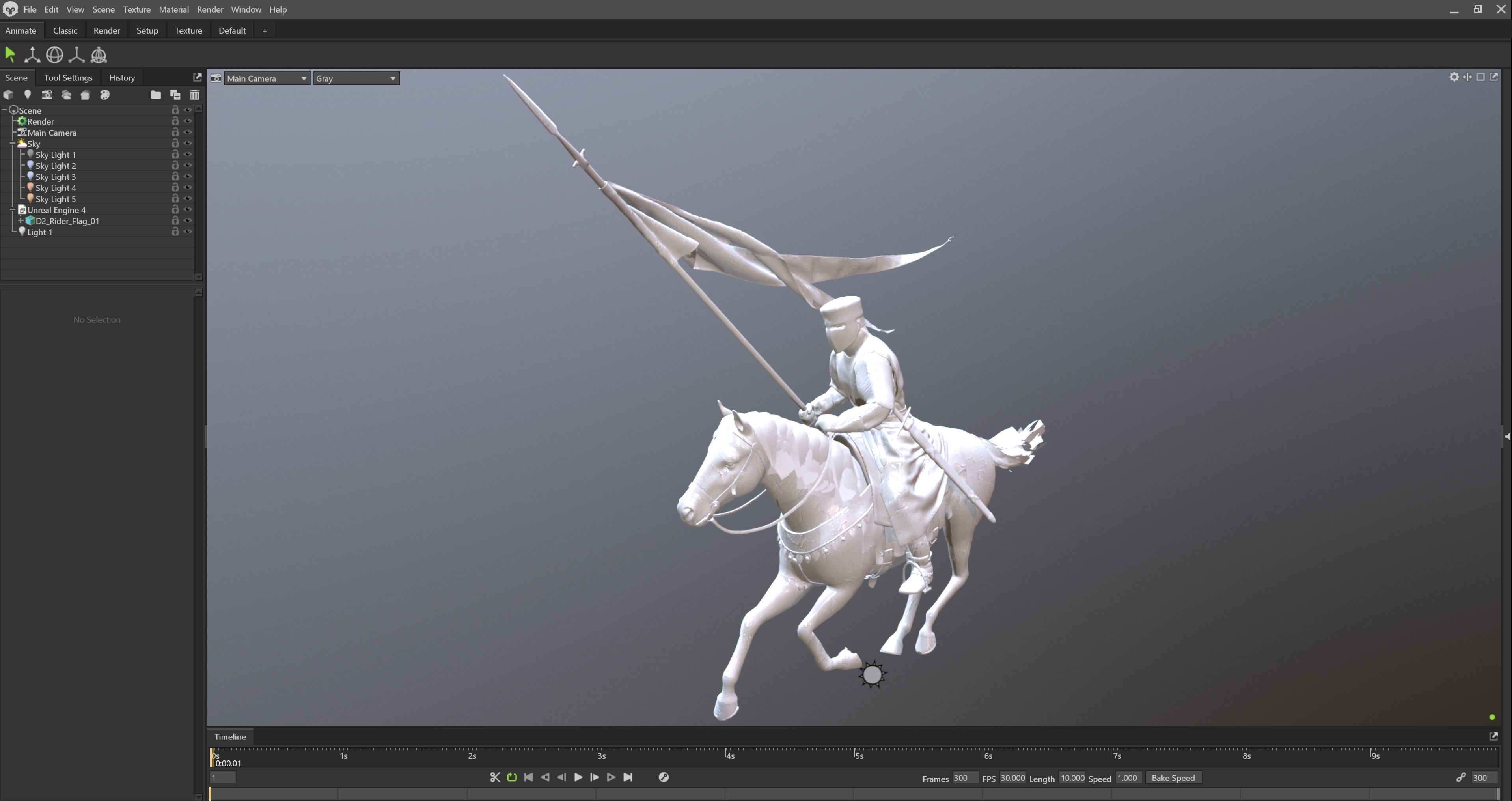 3D model Champion of Chivalry The Marble Knight VR / AR / low-poly ...