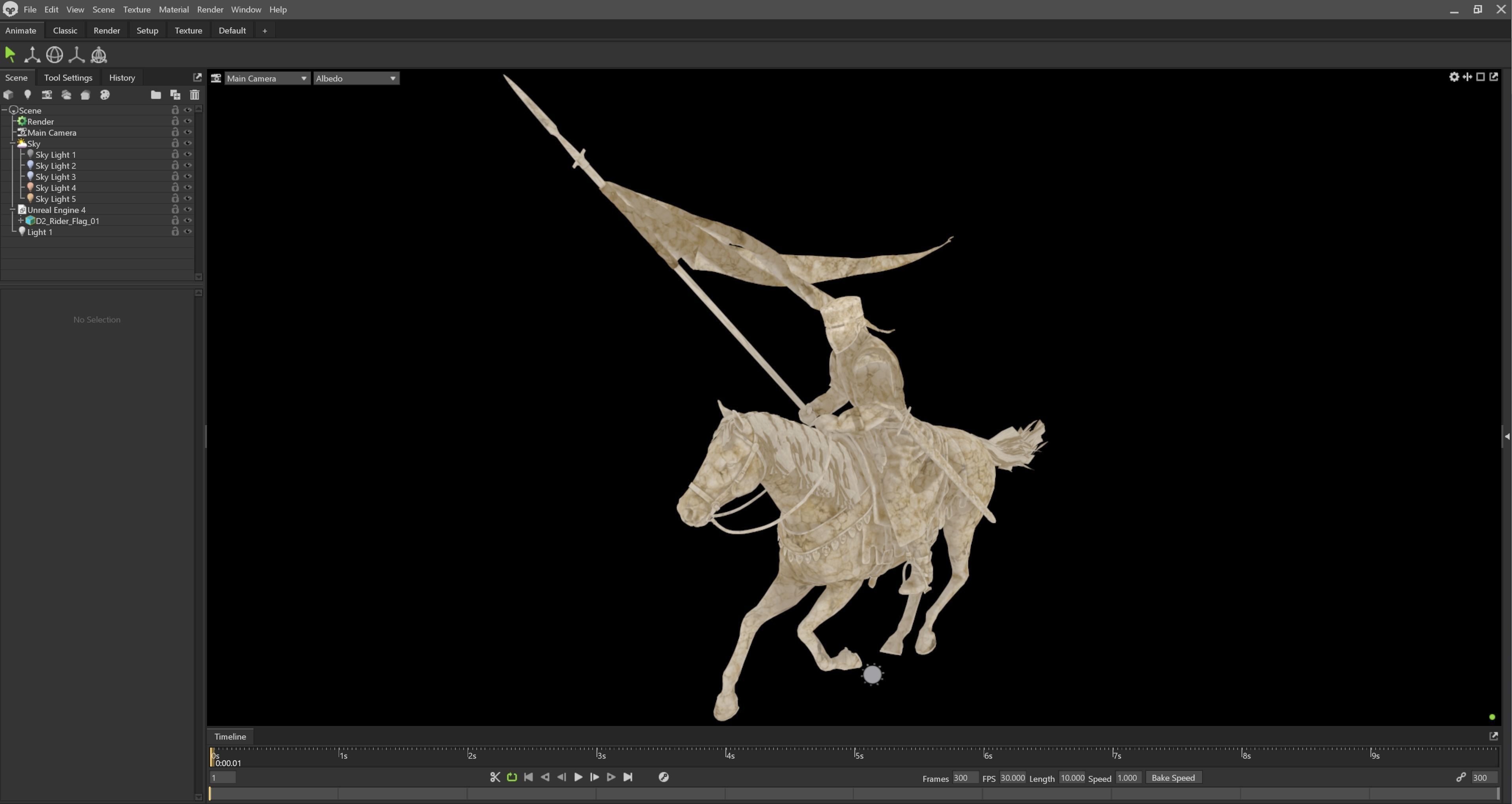 3D model Champion of Chivalry The Marble Knight VR / AR / low-poly ...